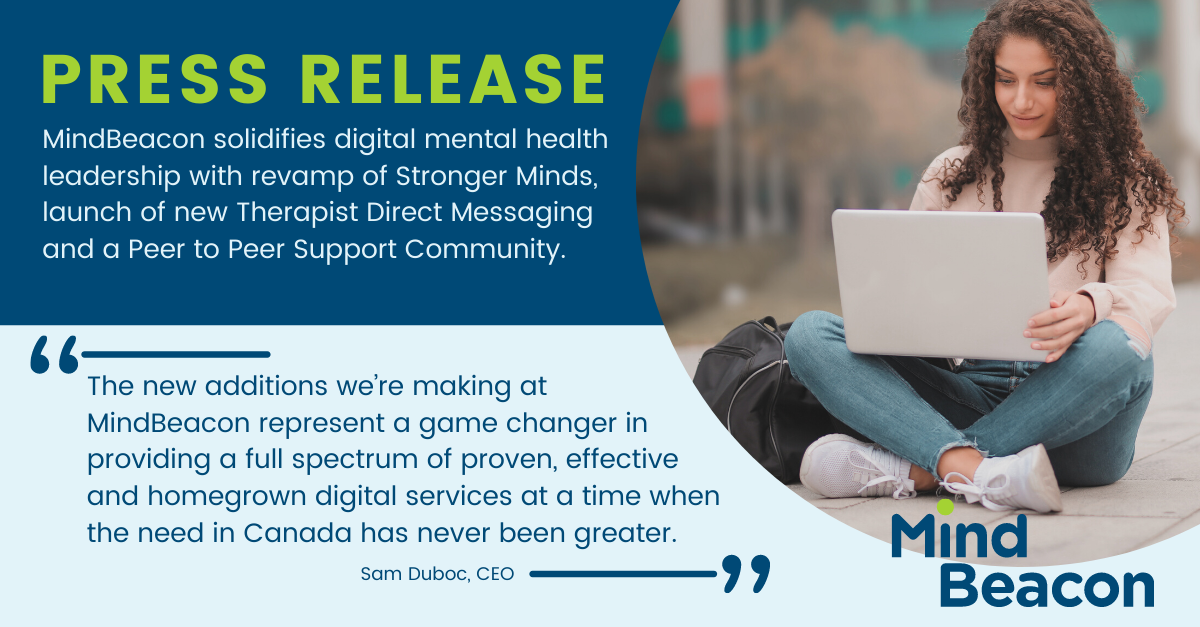 Press Release | MindBeacon solidifies digital mental health leadership ...